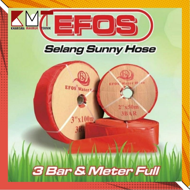 Jual SELANG SUNNY HOSE MERAH / SELANG AIR IRIGASI 6" x 50 METER 3 BAR ...