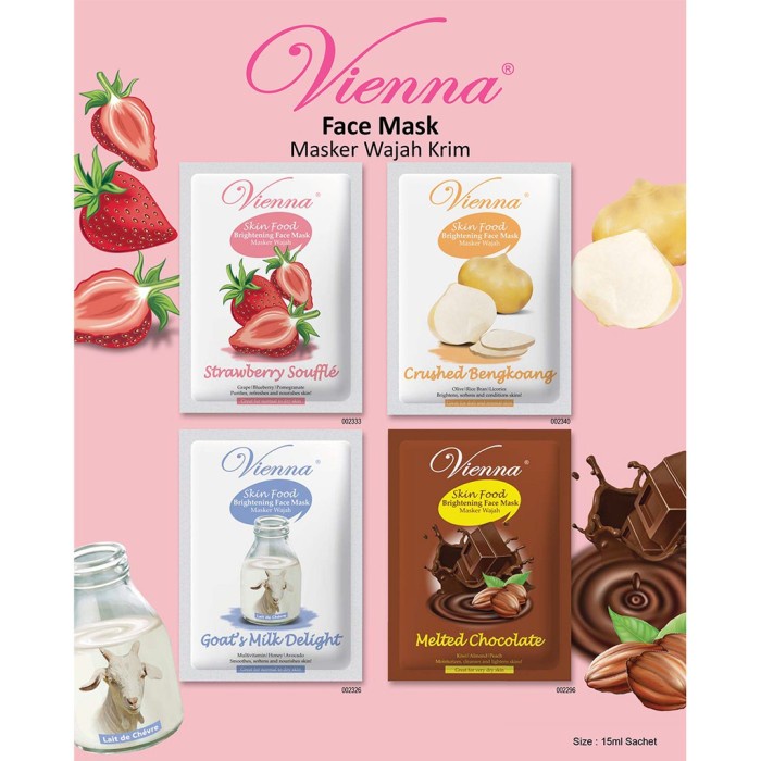 Jual BEAUTYLAND 15 ML SACHET VIENNA SKIN FOOD FACIAL MASK / FACE MASK ...