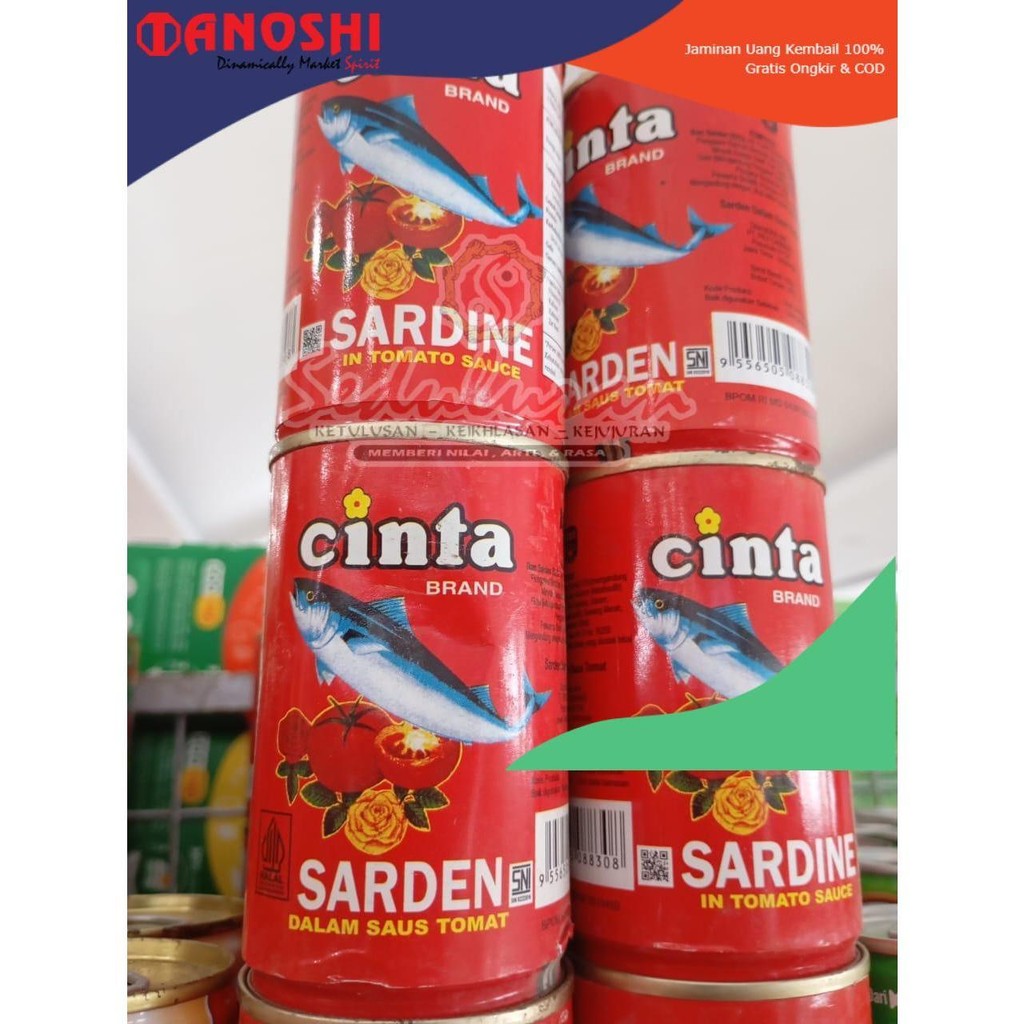 Jual SARDINE CINTA BRAND SARDINE IN TOMATO SAUCE KALENG 155 GRAM-SARDEN ...