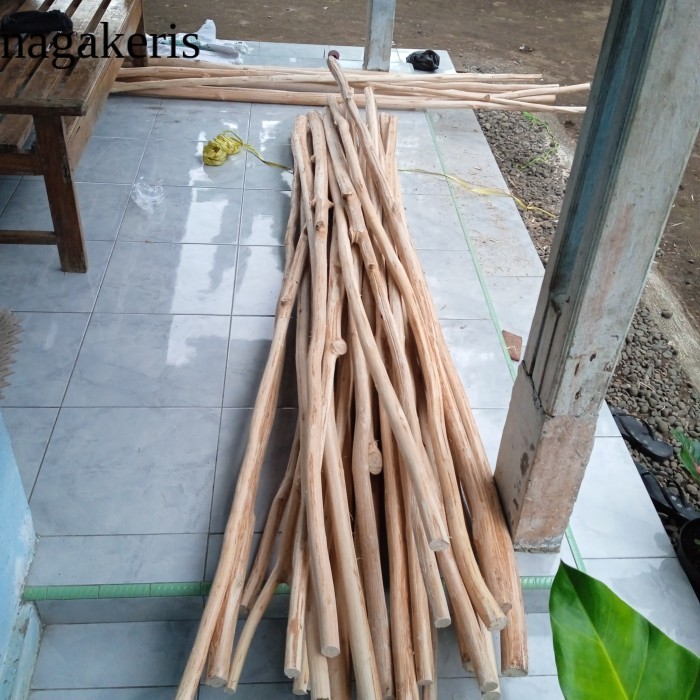 Jual Ranting Kayu Jati Bahan Pagar /100 cm /1*Batang FXN08 | Shopee ...