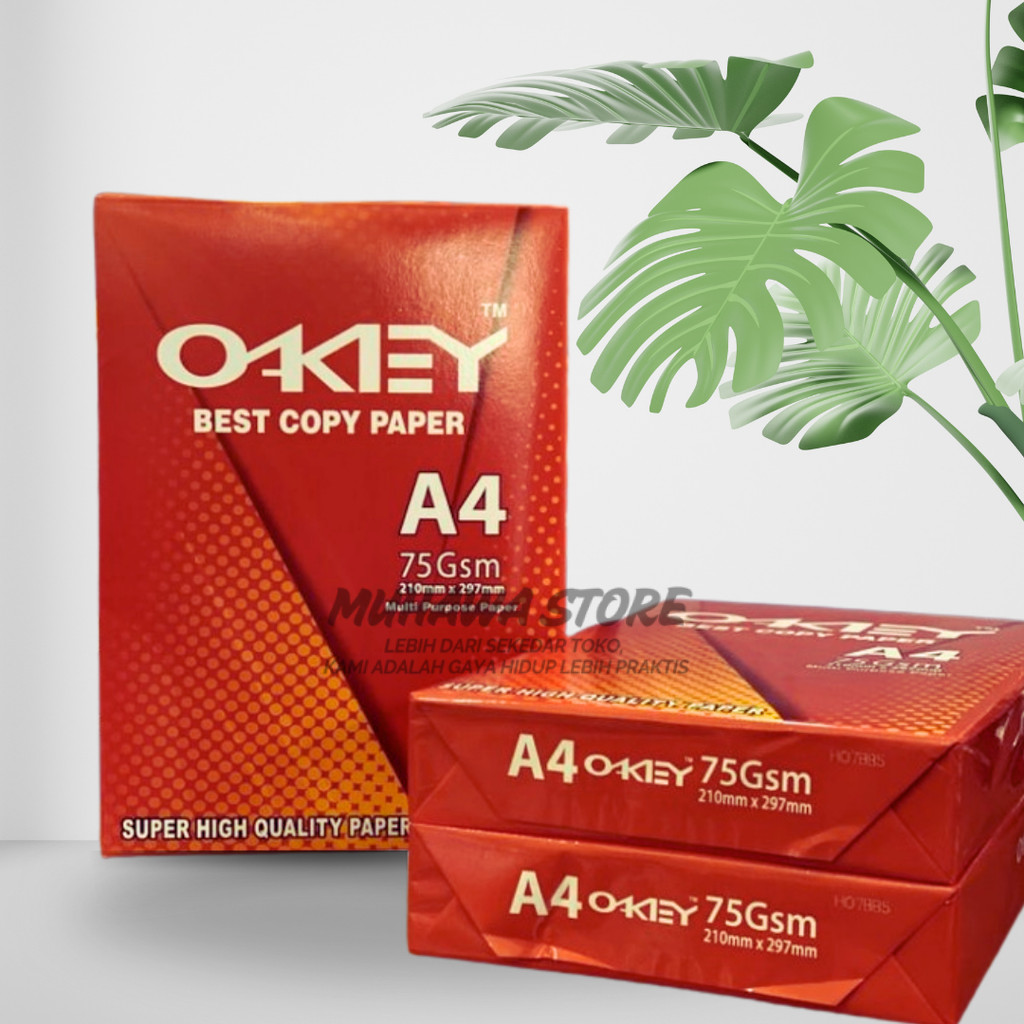 Jual KERTAS HVS MURAH 75 GRAM OKEY A4 1 RIM 500 LEMBAR | Shopee Indonesia