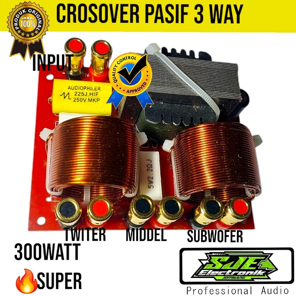 Jual CROSOVER 3 WAY SUB MIDEEL TWITER 300 WATT SUPER Speaker Subwoofer ...