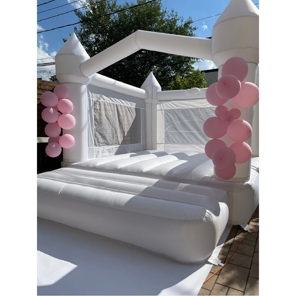 Jual Inflatable White Bounce House 4*3*2.6M Jumping Castle For Kids ...