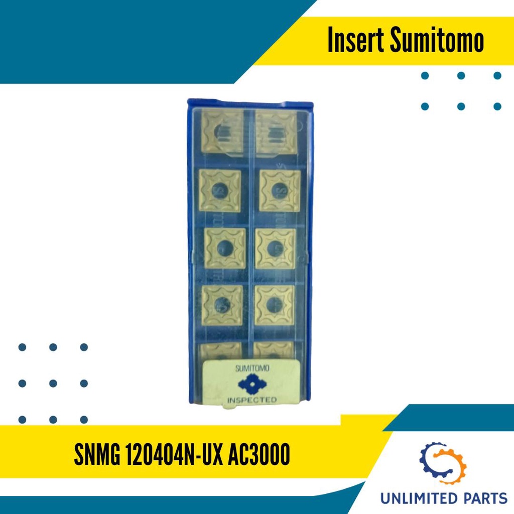 Jual Insert Milling Sumitomo Original SNMG 120404 N-UX AC3000 Insert ...