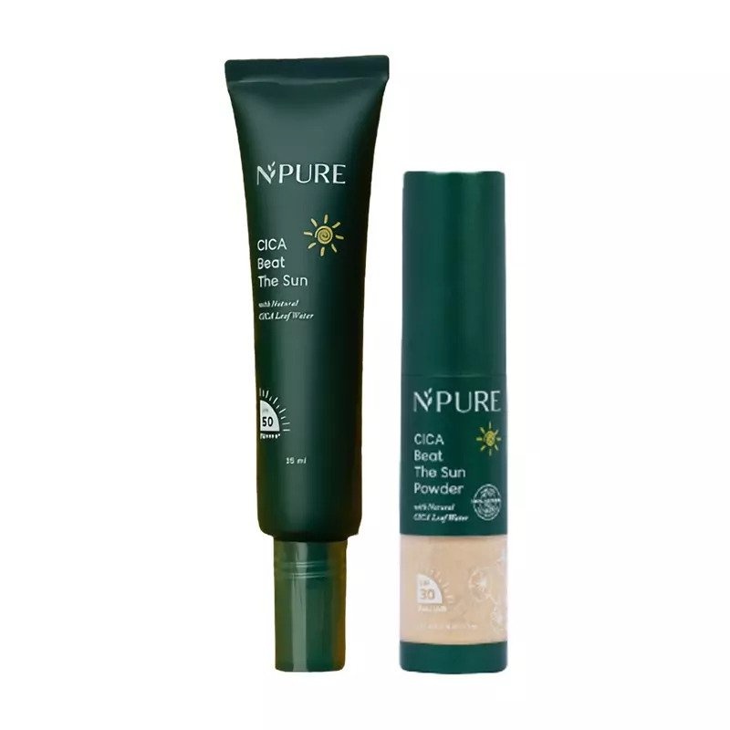 Jual N'PURE Cica Beat The Sun SPF 50 PA 35ML The Sun Powder 5g npure ...