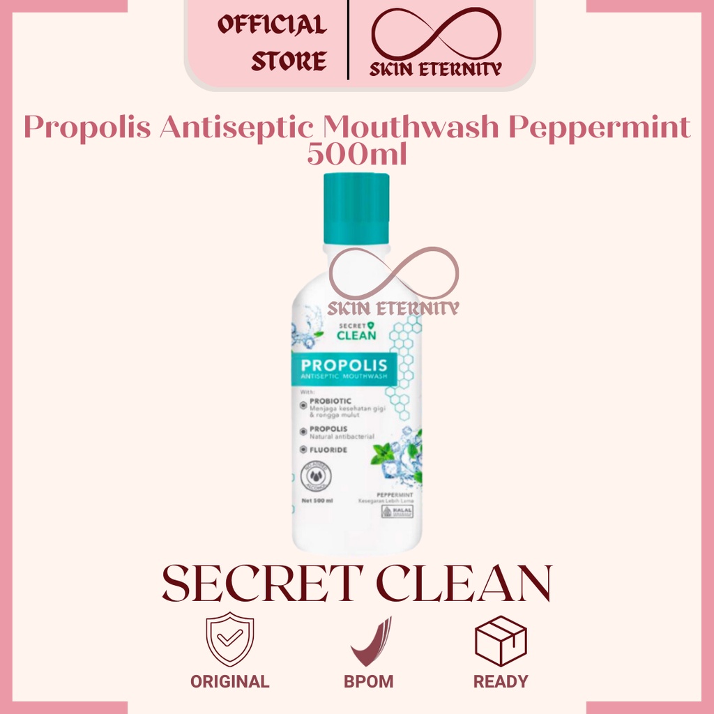 Jual Secret Clean Propolis Antiseptic Mouthwash Peppermint 500ml ...