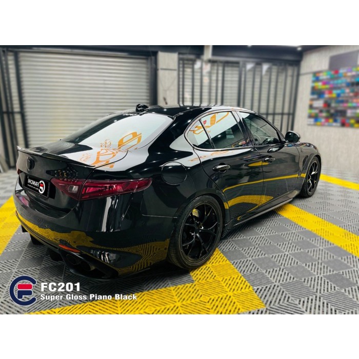 Jual Sticker Fanchi FC201 Hitam Super Gloss Glossy Piano Black Wrap ...