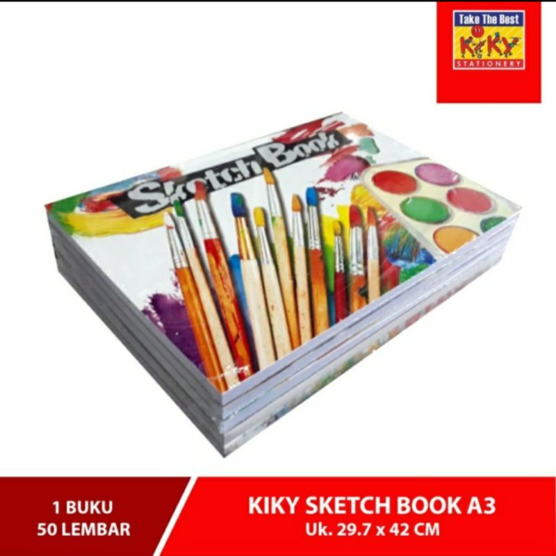 Jual Sketch Book Kiky Premium || Sketsa Book A3 isi 50 Lembar | Shopee ...