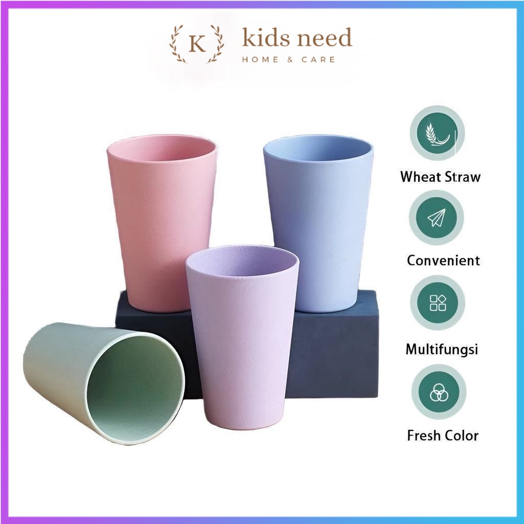 Jual Gelas Wheat Straw Kopi Mug Cangkir / Minum Cup Cangkir Tahan Jatuh ...