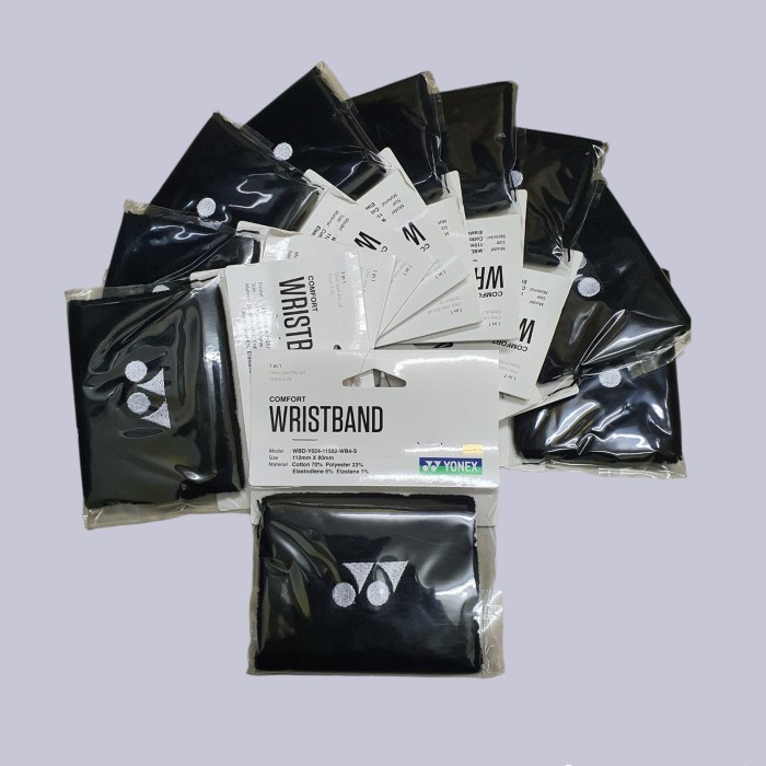 Jual Wristband yonex isi 1 11488 black-white | Shopee Indonesia