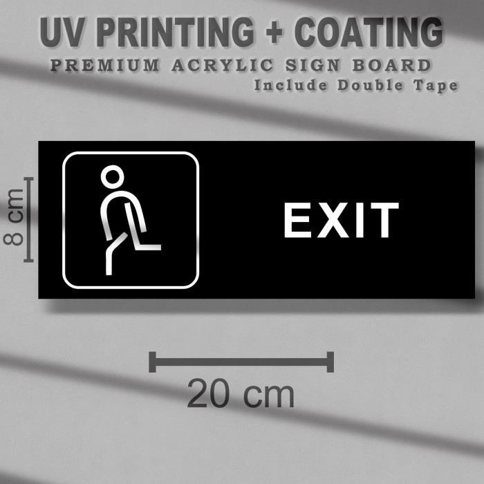 Jual Signboard EXIT Akrilik - Tanda Pintu Keluar Acrylic SAUV54 ...
