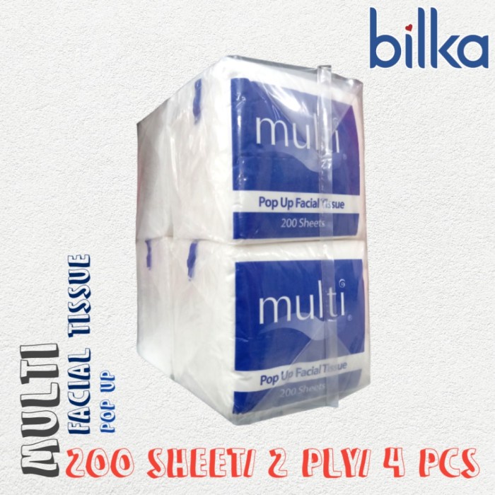 Jual MULTI Facial Tissue 200 Sheet/ 2 Ply/ 4 Pcs | Shopee Indonesia