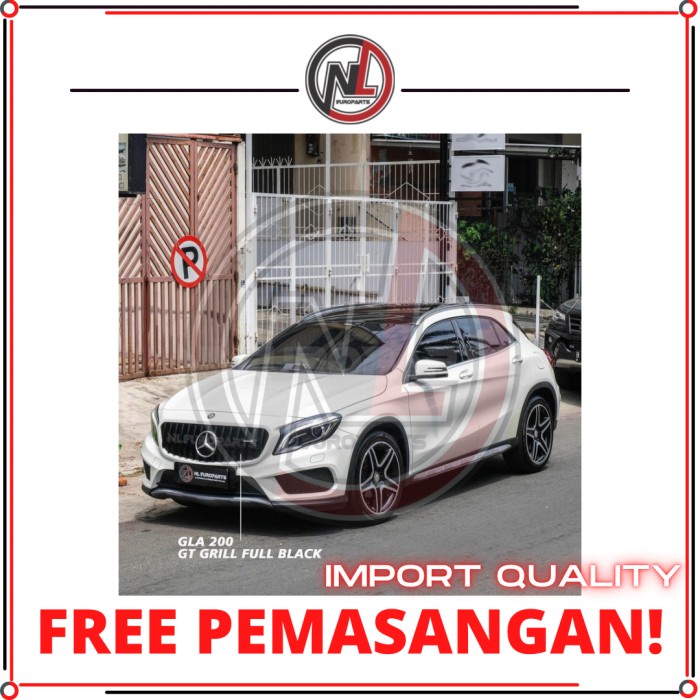Jual GRILL GT R GLA 200 Mercy W156 AMG GTR GRILL GT Full Black | Shopee ...