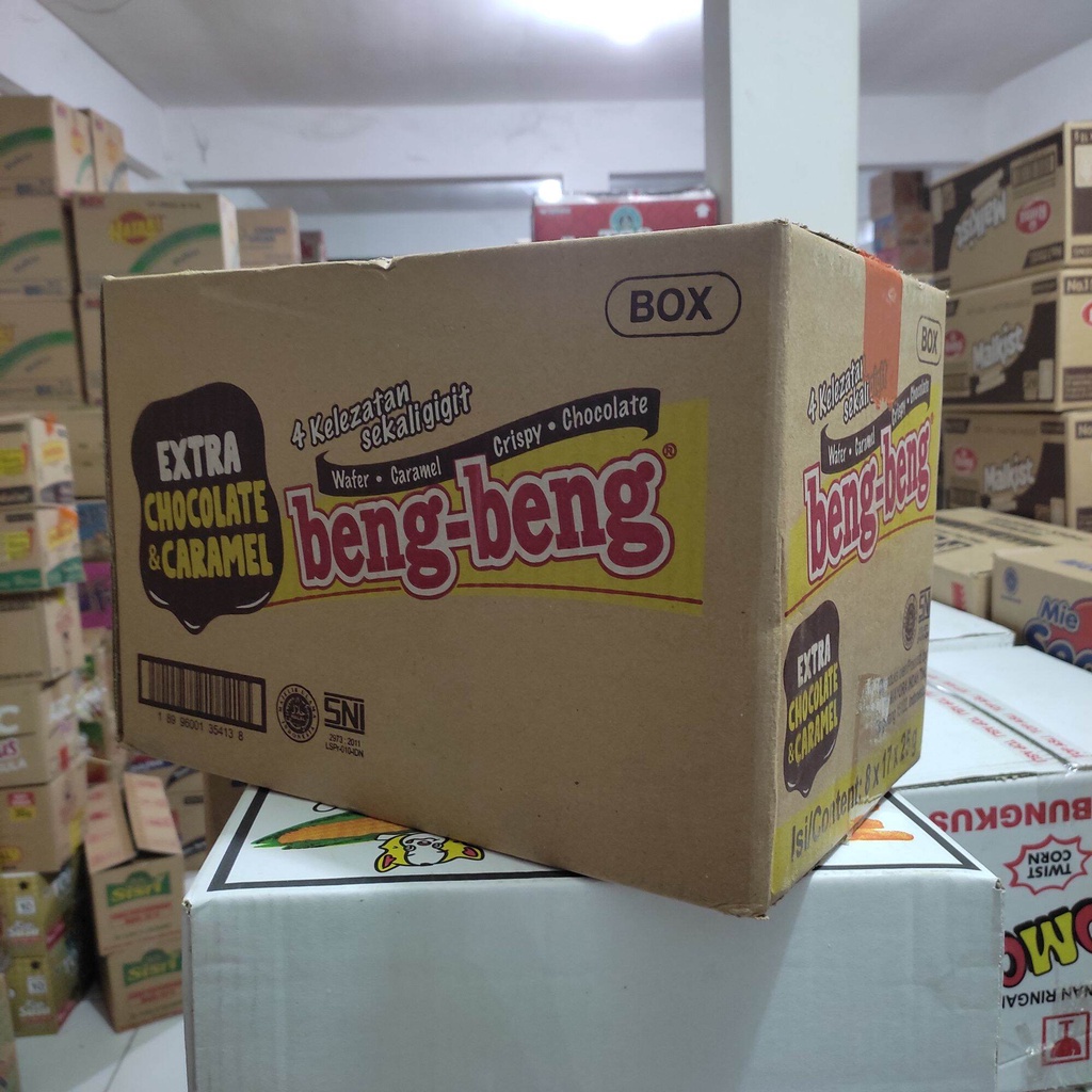 Jual (1 DUS/8 Box) Beng Beng Extra Wafer Chocolate Caramel isi 8x17 ...