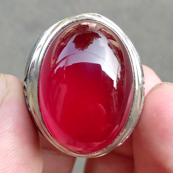 Jual Cincin Batu Akik Asli Red Baron Pacitan | Shopee Indonesia