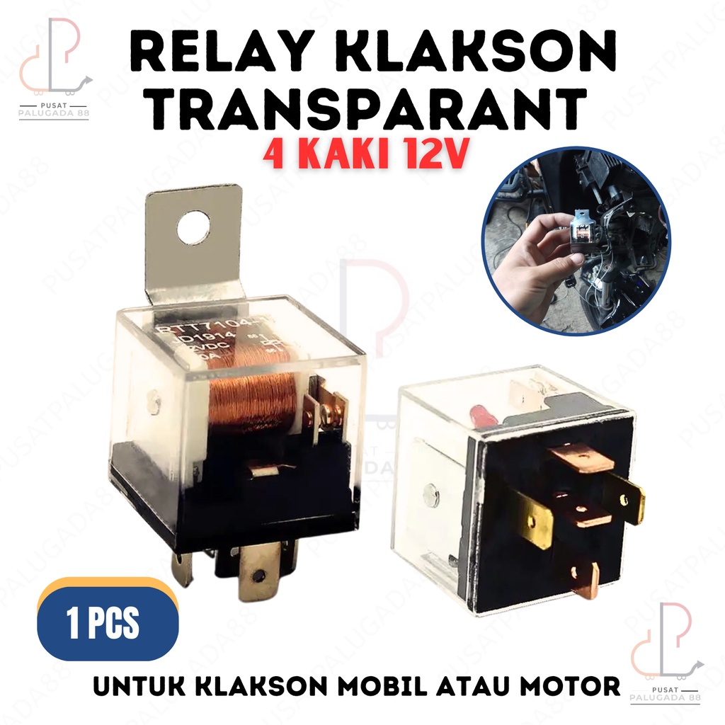Jual Relay Klakson Keong Lampu Model Transparant Bening Clear Motor ...