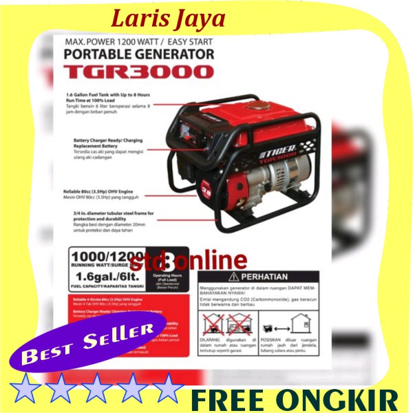 Jual CUMA HARI INI SAJA!!! 50 Off GENSET TYPE 3000 GENERATOR LISTRIK ...