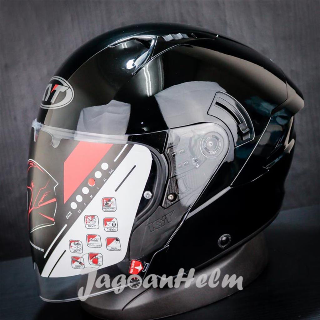 Jual HELM KYT NFJ SOLID | BLACK GLOSSY | NF-J DOUBLE VISOR | Shopee ...