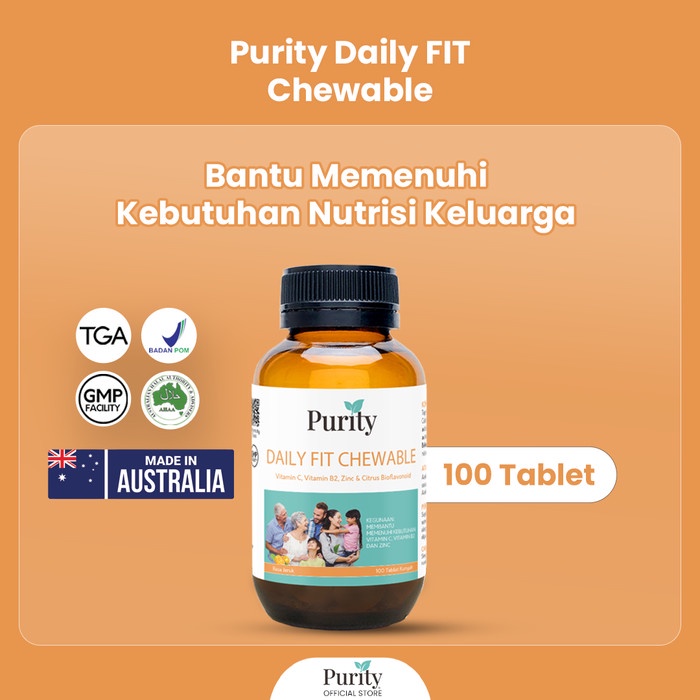 Jual Purity Vitamin C 250mg Australia Daily Fit Chewable Multivitamin ...