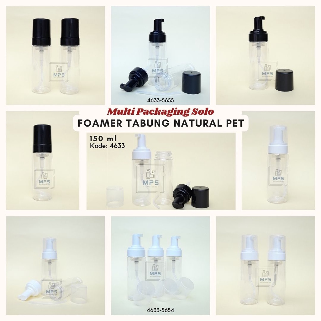 Jual Botol Foamer 150 Ml Tabung Bening / Botol Foamer Busa / Botol ...