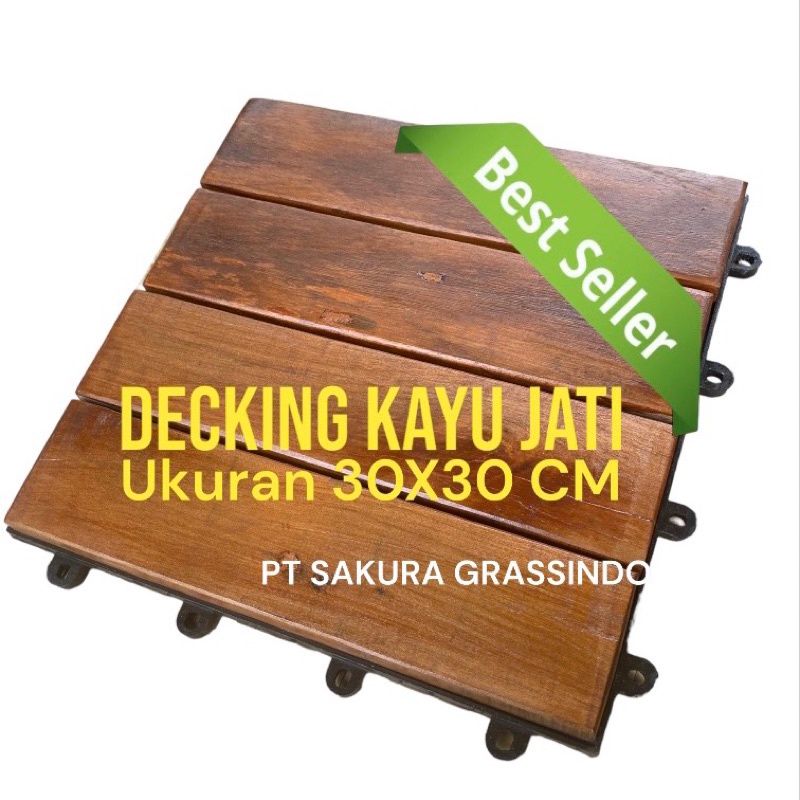 Jual GROSIR LANTAI KAYU - DECKING TILE MOTIF LURUS 30X30 CM BISA ...