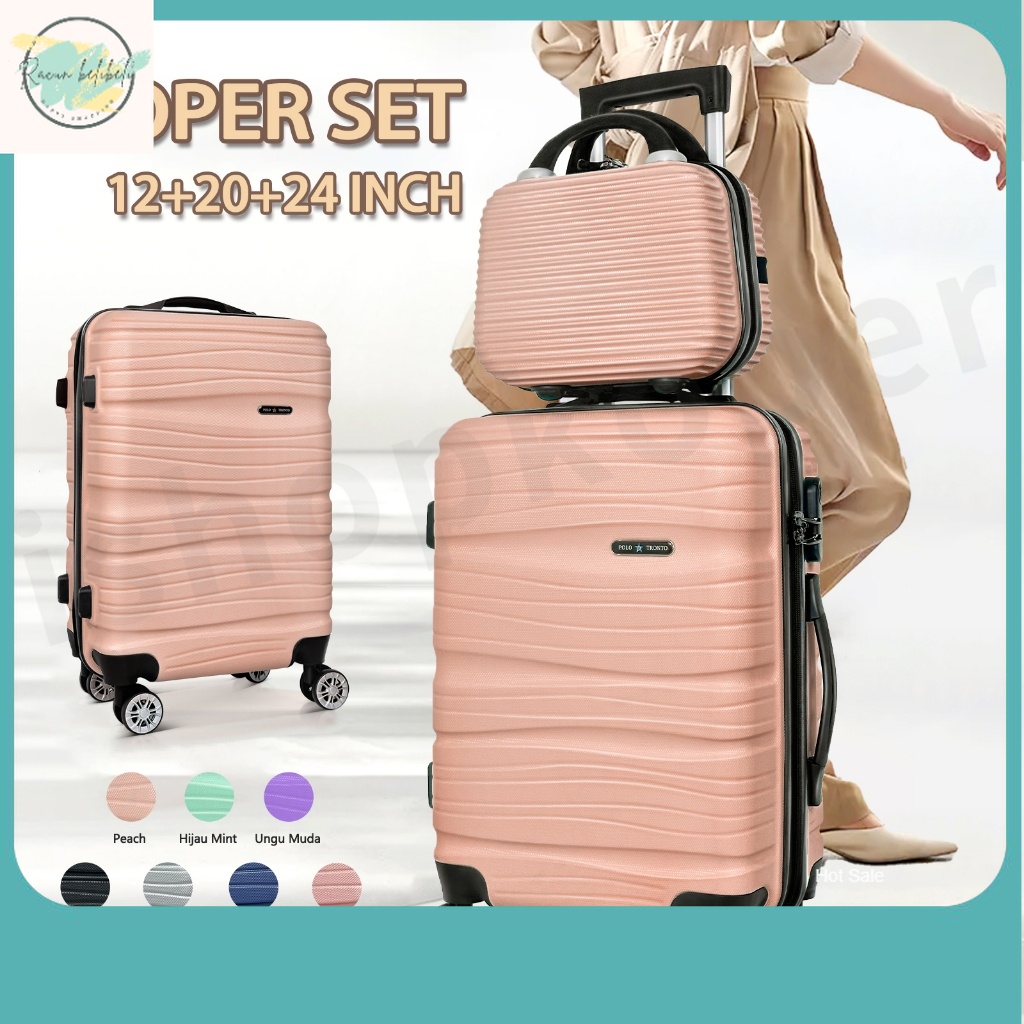 Jual KOPER TERBARU 2023 / Koper Set Polo Tronto Ukuran 20 Inch 24 Inch ...