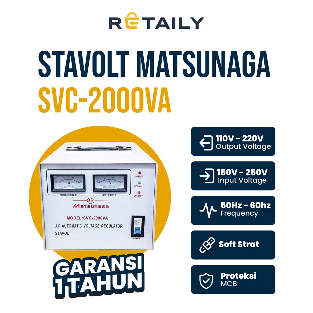Jual Stavolt Matsunaga SVC-2000VA - Stabilizer Listrik Matsunaga 2000 ...