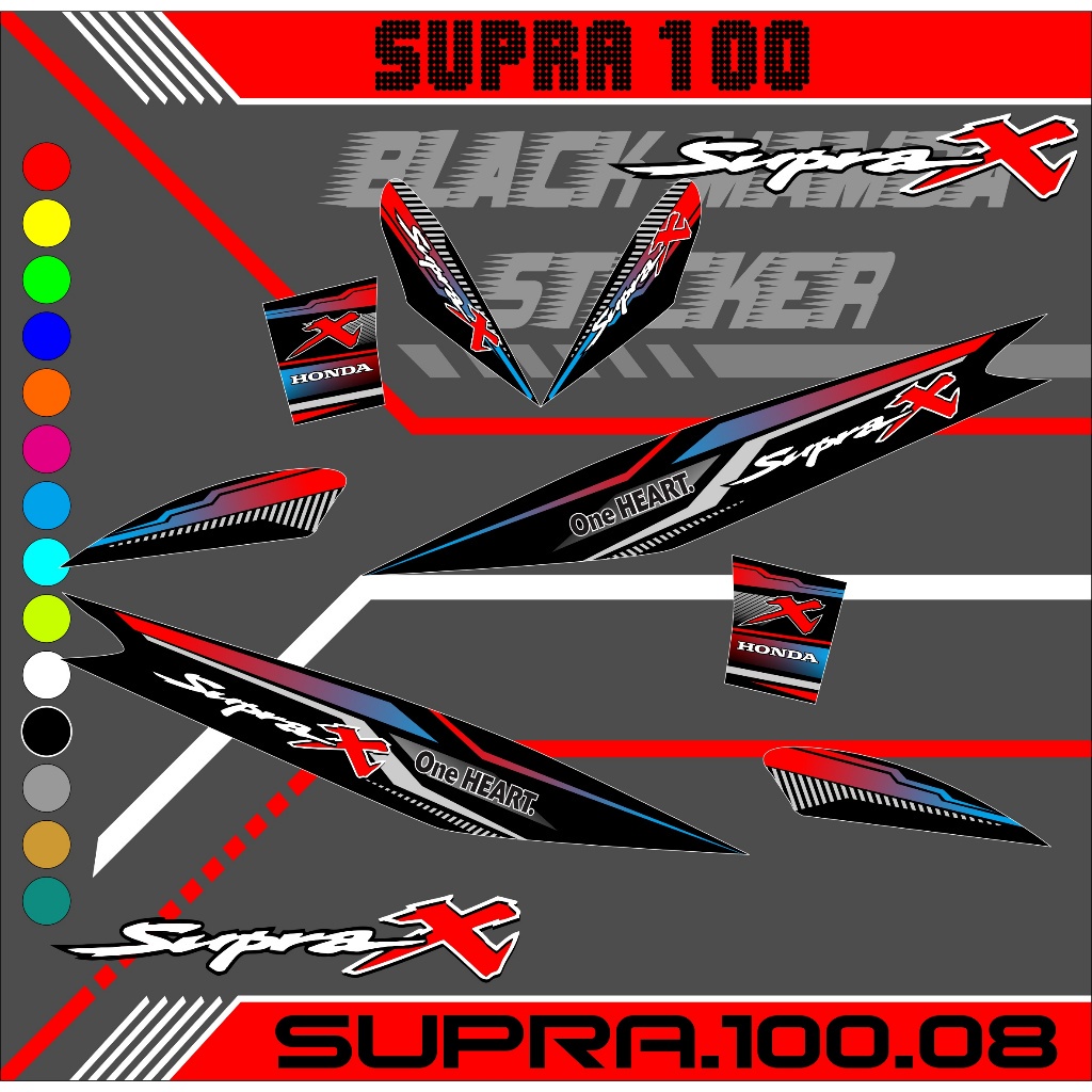Jual Striping SUPRA X 100CC lama - SUPRA FIT LAMA - sticker decal supra ...