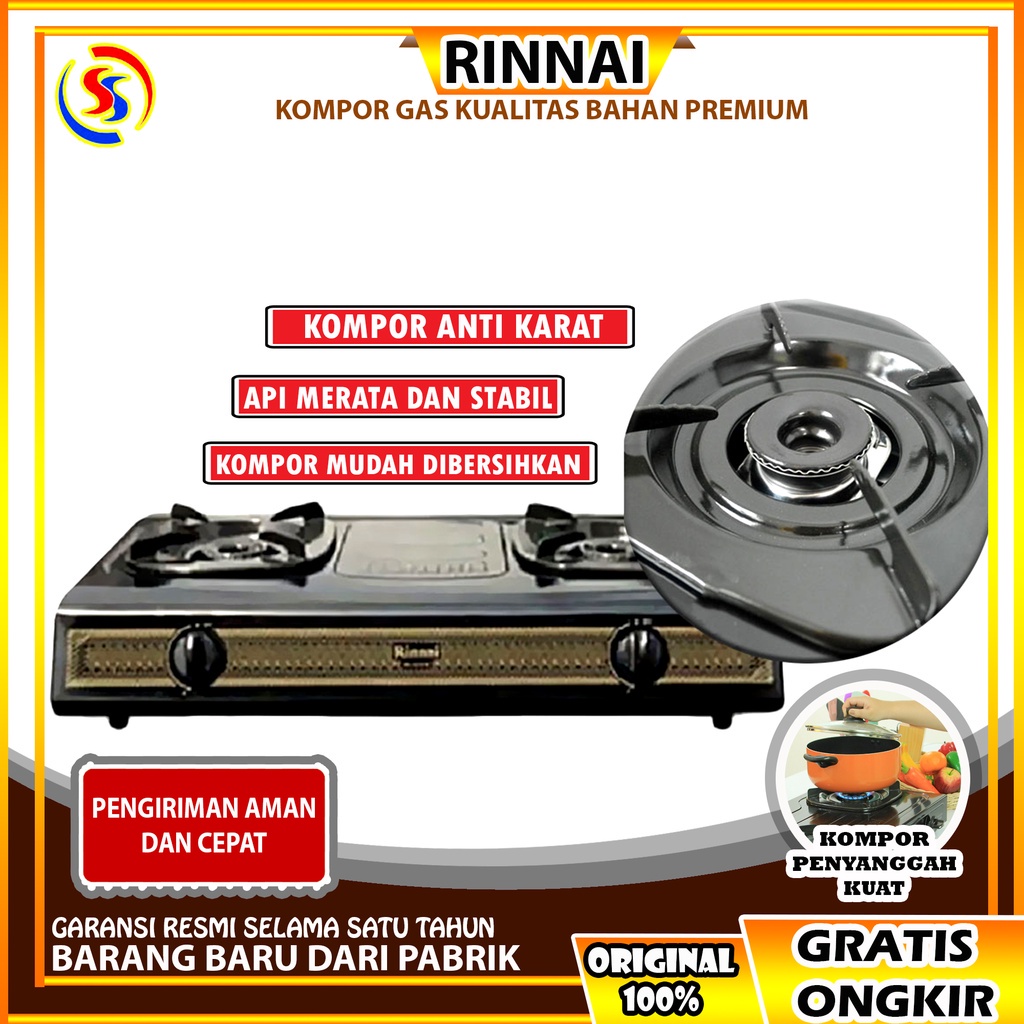 Jual Rinnai Kompor Gas 2 Tungku 70 cm (RI522S) | Shopee Indonesia