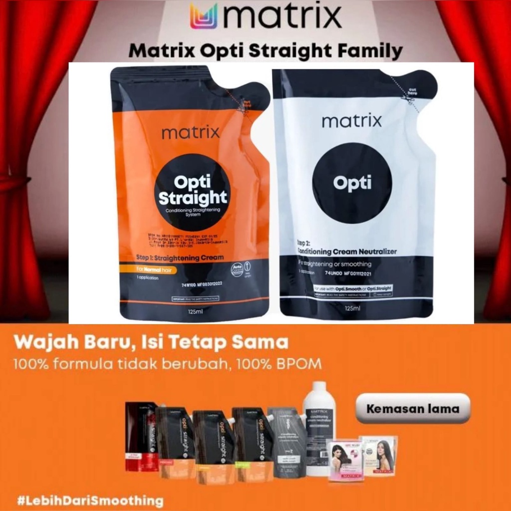 Jual Matrix Mini Opti Straight 125ml x 2 Matrix Smoothing Matrix Obat ...
