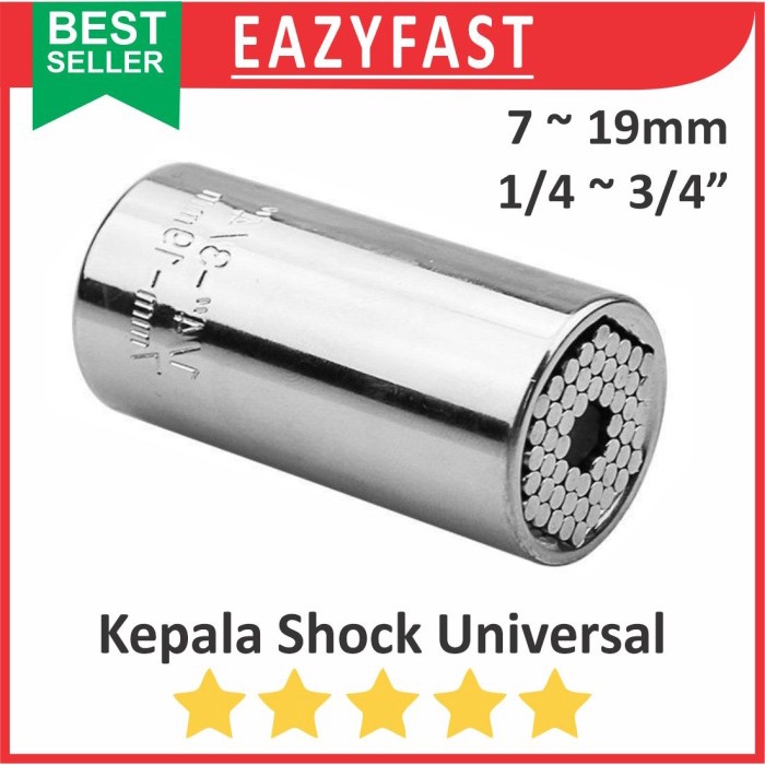Jual Kepala Kunci Pas Shock Sok Shok Socket Universal Rachet Gator Grip ...