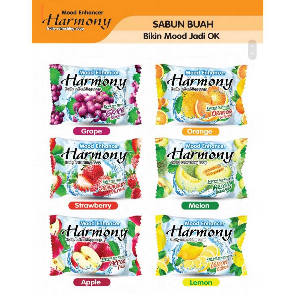 Jual READY HARMONY SABUN MANDI BATANG 70gr AROMA BUAH BAR SOAP HARMONI ...