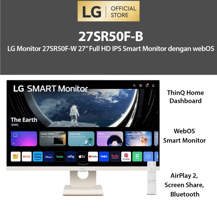 Jual LG Smart Monitor 27SR50F FHD IPS with webOS 23 ThinQ Home ...