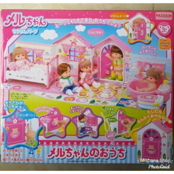 Jual promosi Rumah Boneka Portable Mell Chan Design Bear Doll - House ...
