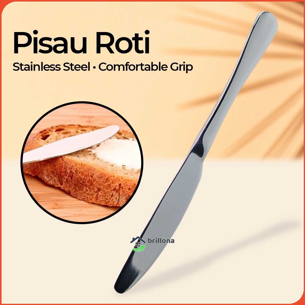 Jual ROXY Pisau Roti Dessert Table Knife Stainless Steel Comfortable ...
