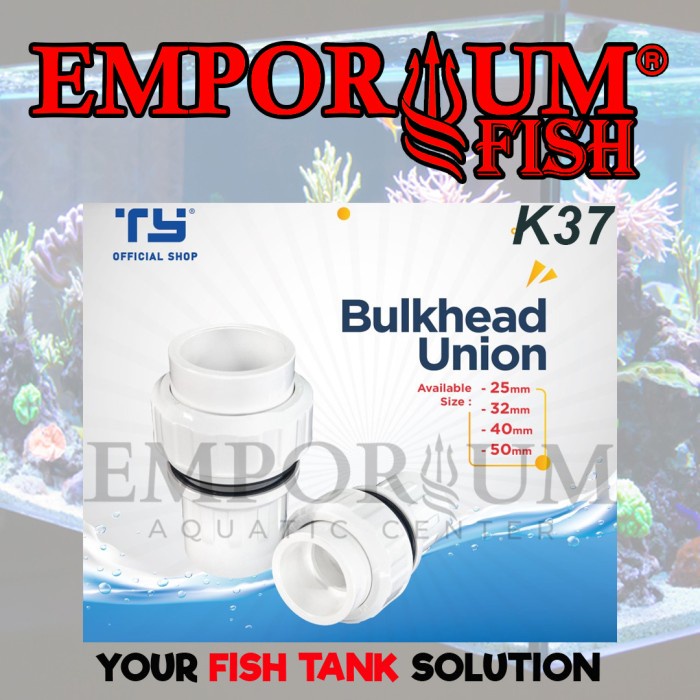 Jual TY Back nut k37 white 20 mm bulkhead fitting vault ring | Shopee Indonesia