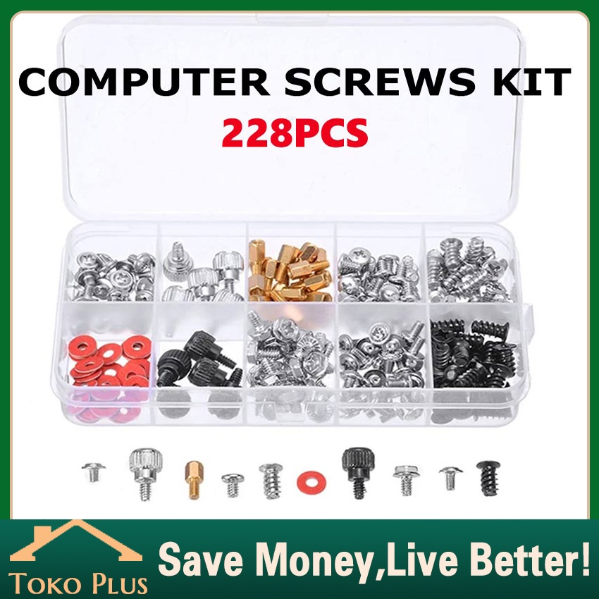 Jual 228Pcs Paket Lengkap Baut Komputer Mur PC Set Screw CPU Rakitan 1 ...