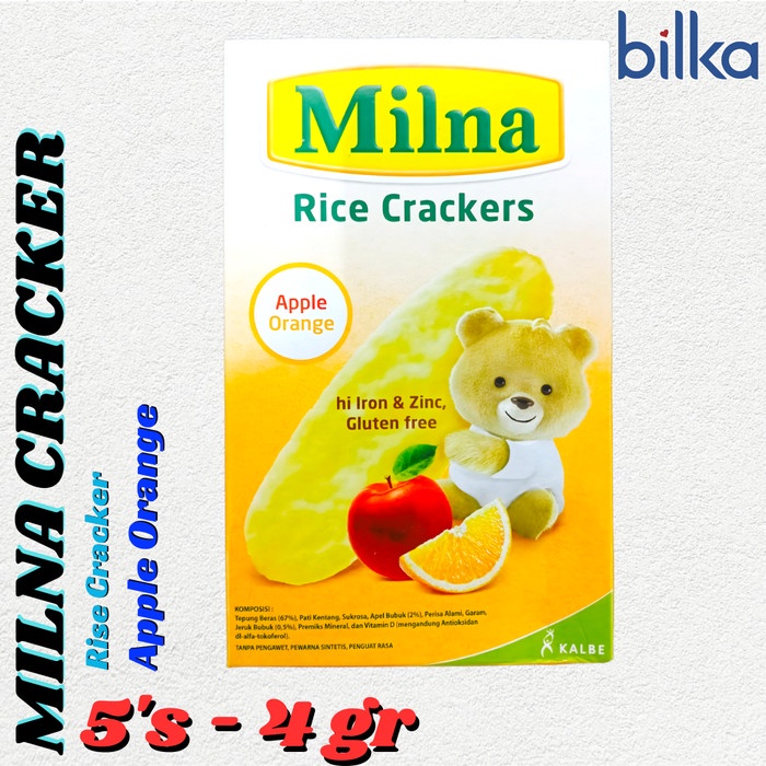 Jual MILNA Rice Crackers Apple Orange 20gr | Shopee Indonesia