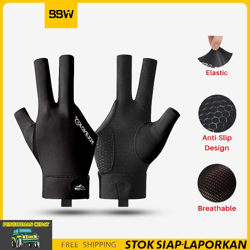 Jual Sarung Tangan Billiard Golovejoy Anti Slip Breathable Sarung Tangan Billiar Premium Anti ...