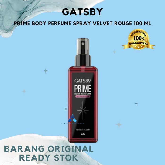Jual GATSBY Prime Body Perfume Spray Velvet Rouge 100 ml | Shopee Indonesia