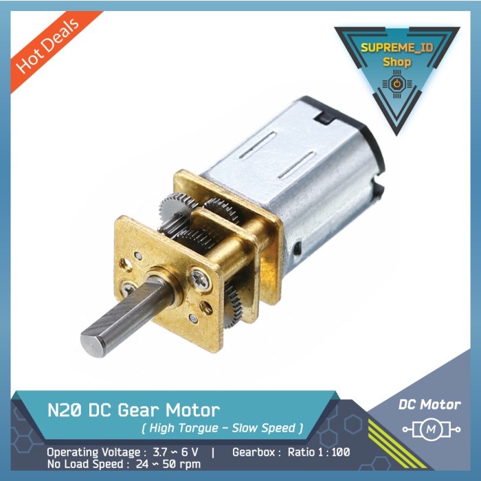 Jual GA12-N20 DC Metal Gear Box Mini Tiny Motor High Torque Low Speed ...