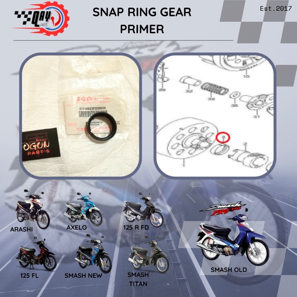 Jual Snap Ring Gear Primer Shogun Arashi Smash | Shopee Indonesia