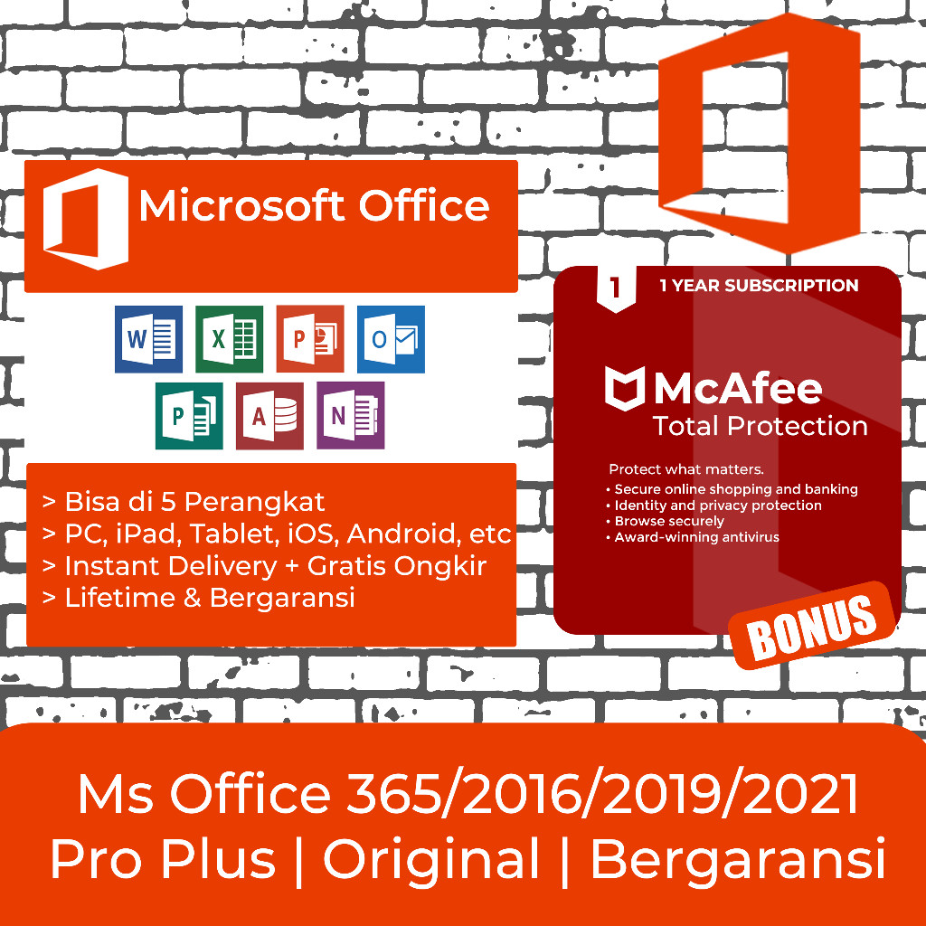 Jual Pasti Original | Microsoft Office 365 / 2016 / 2019 / 2021 | Untuk Win / Mac / iPAD ...