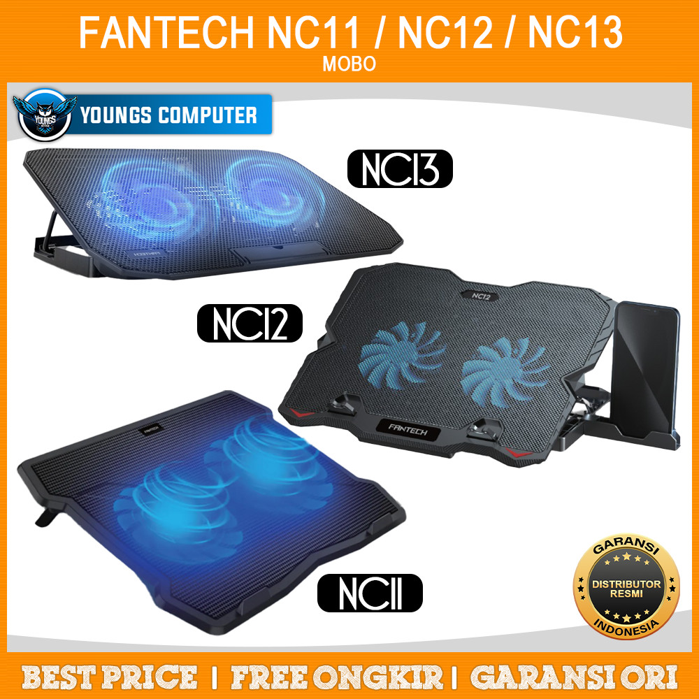 Jual COOLING PAD FANTECH NC11/NC12/NC13 - USB HUB , Fan size 125mm x 2 ...