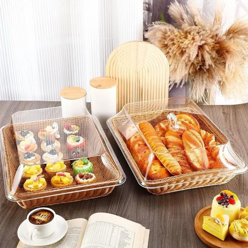 Jual DNICE Wadah Roti Box Roti Bread Storage Keranjang Rotan ...