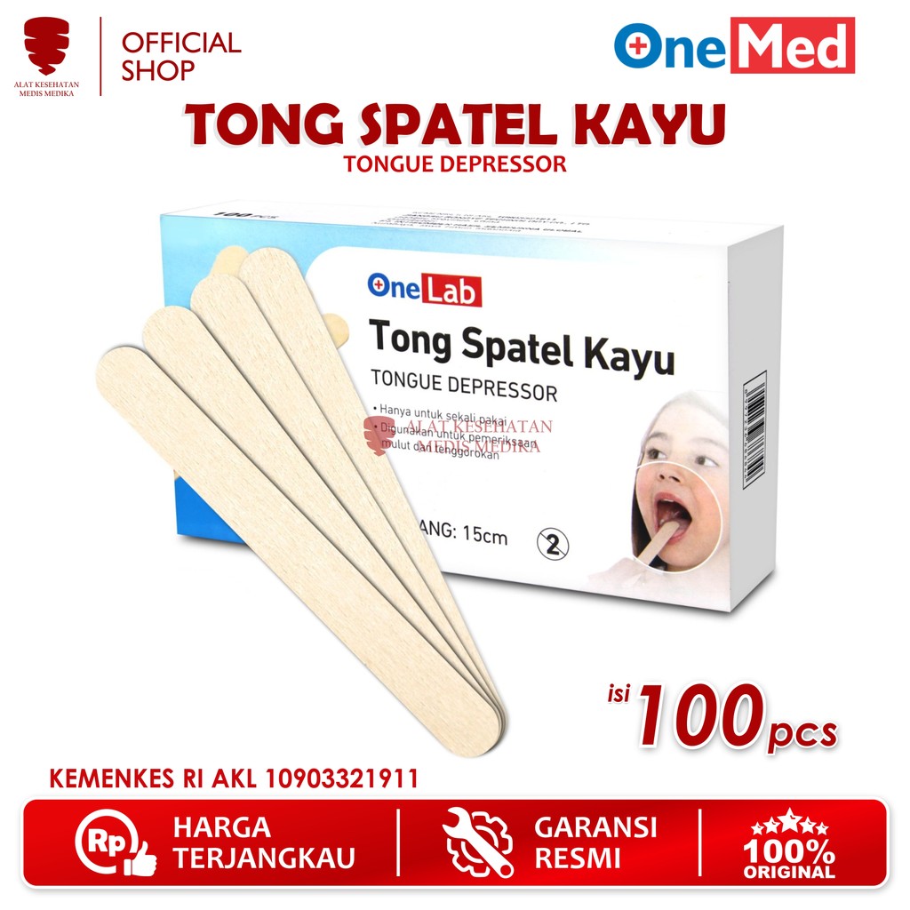 Jual Tong Spatel Kayu Sudip Lidah Wooden Tongue Depressor Spatula ...