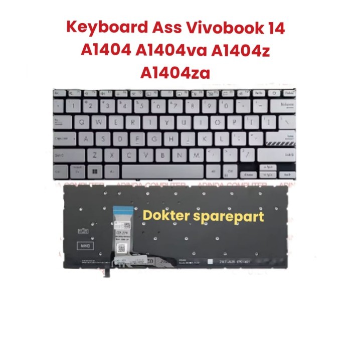 Jual Wst Keyboard Asus Vivobook 14 A1404 A1404va A1404z A1404za Silver ...