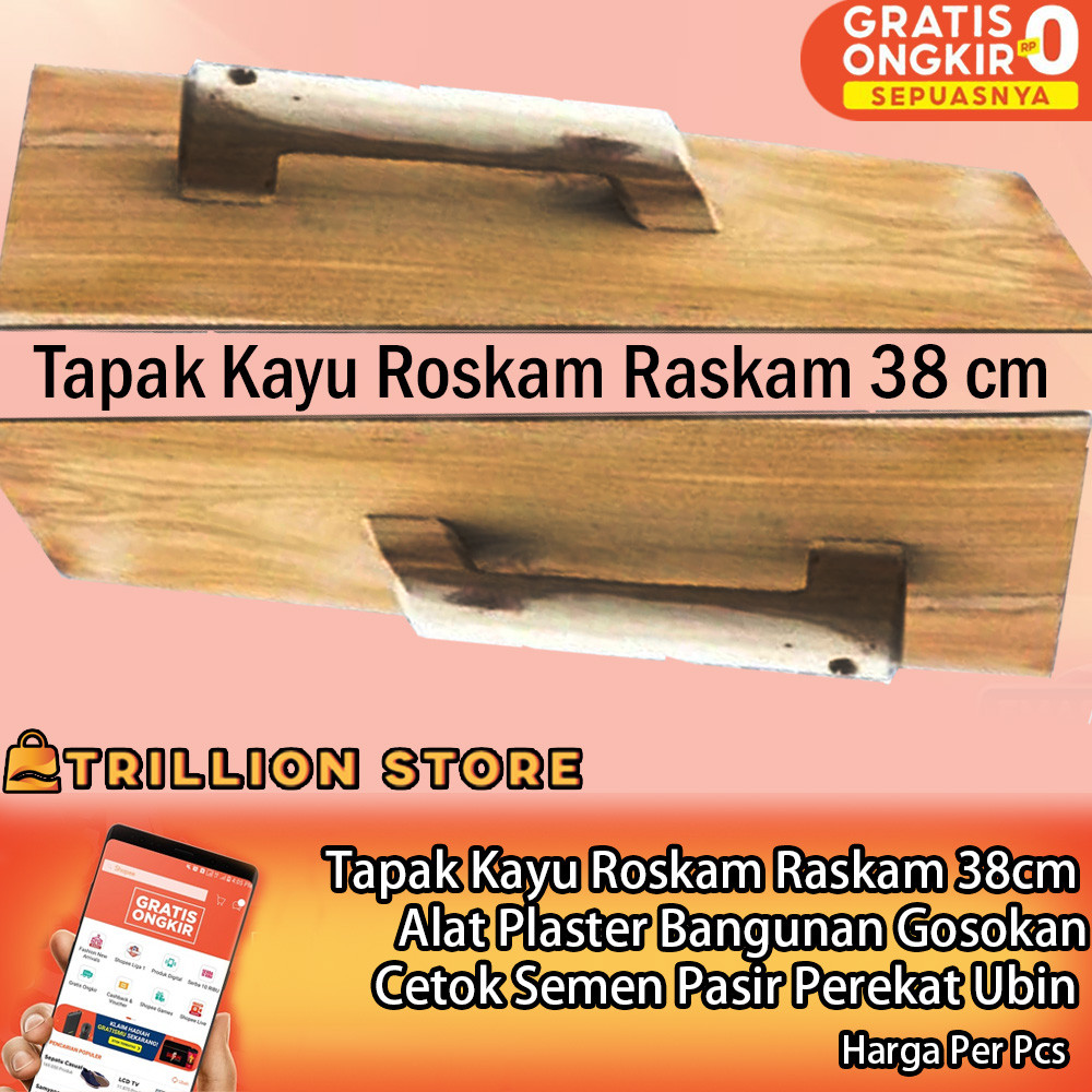 Jual Roskam Gosokan Kayu 38cm Raskam Alat Plester Acian Kasutan Gosok ...