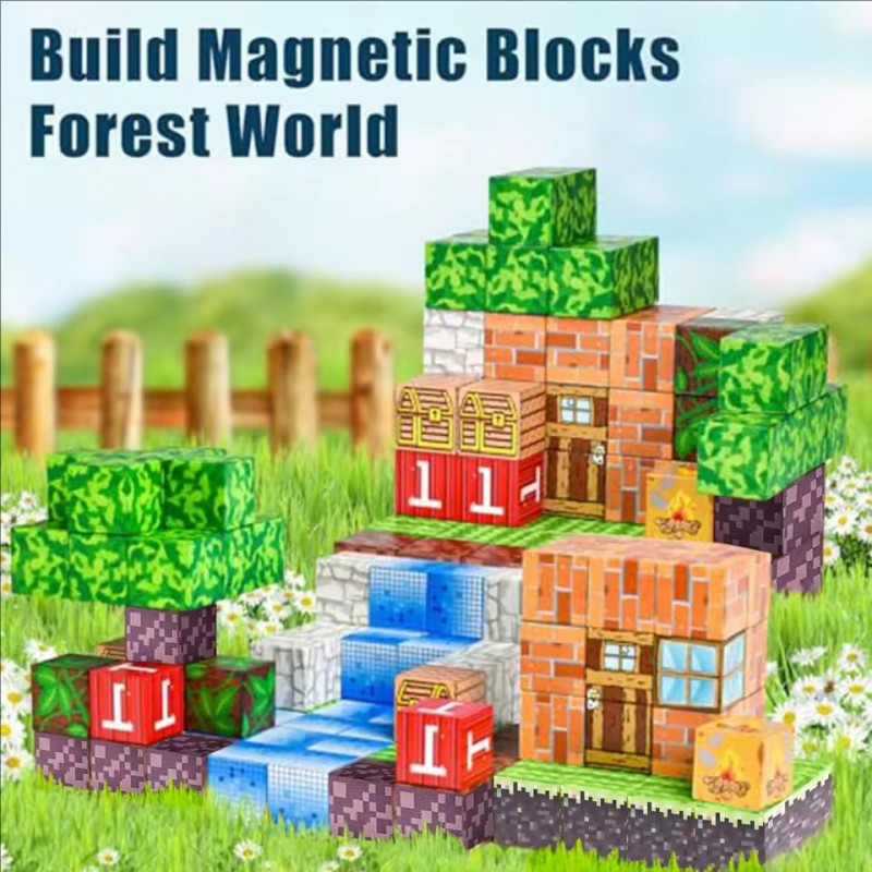 Jual Minecraft Premium 4D Magnetic Cubes 1 PC Minicraft My World ...