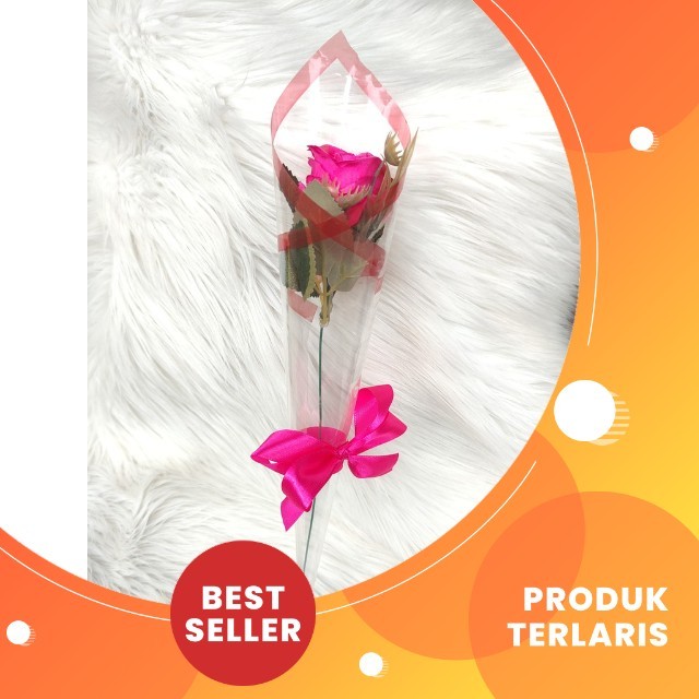 Jual BUKETBUNGA MAWAR SINGLE ROSE FREE KARTU UCAPAN EDISI VALENTINE ...